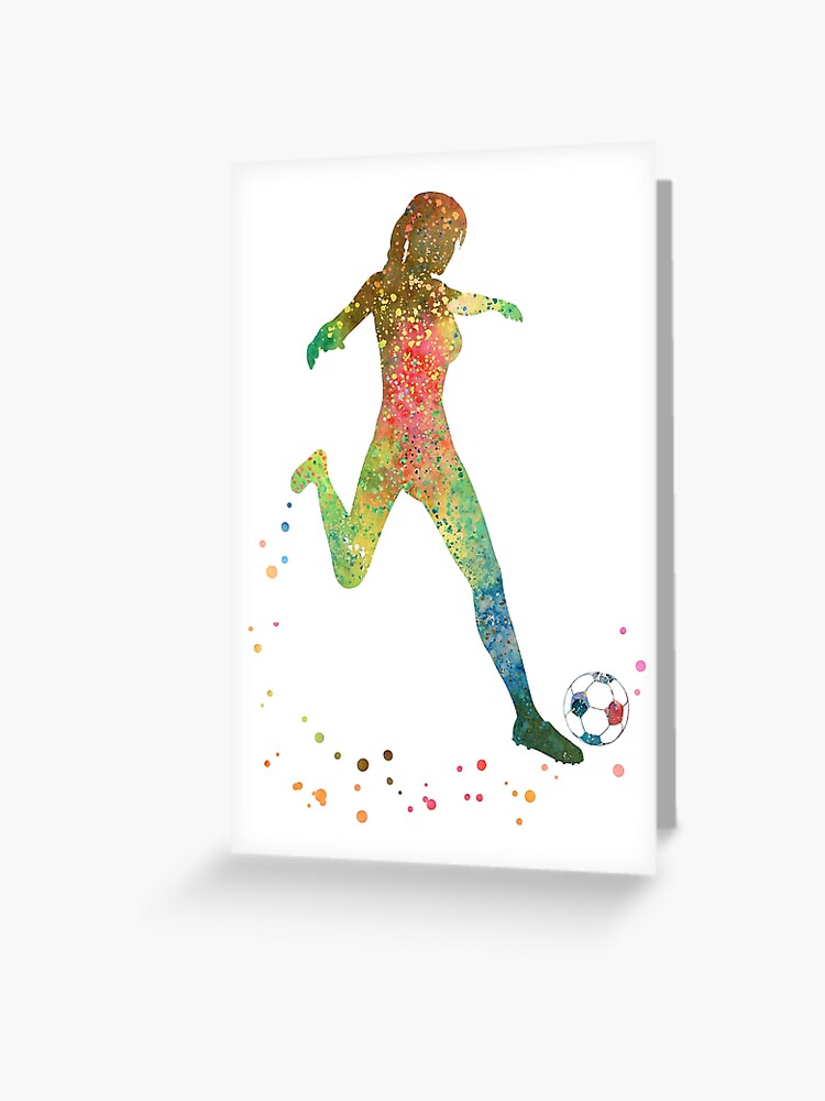 "Female Soccer " Greeting Card for Sale by Rosaliartbook | Redbubble