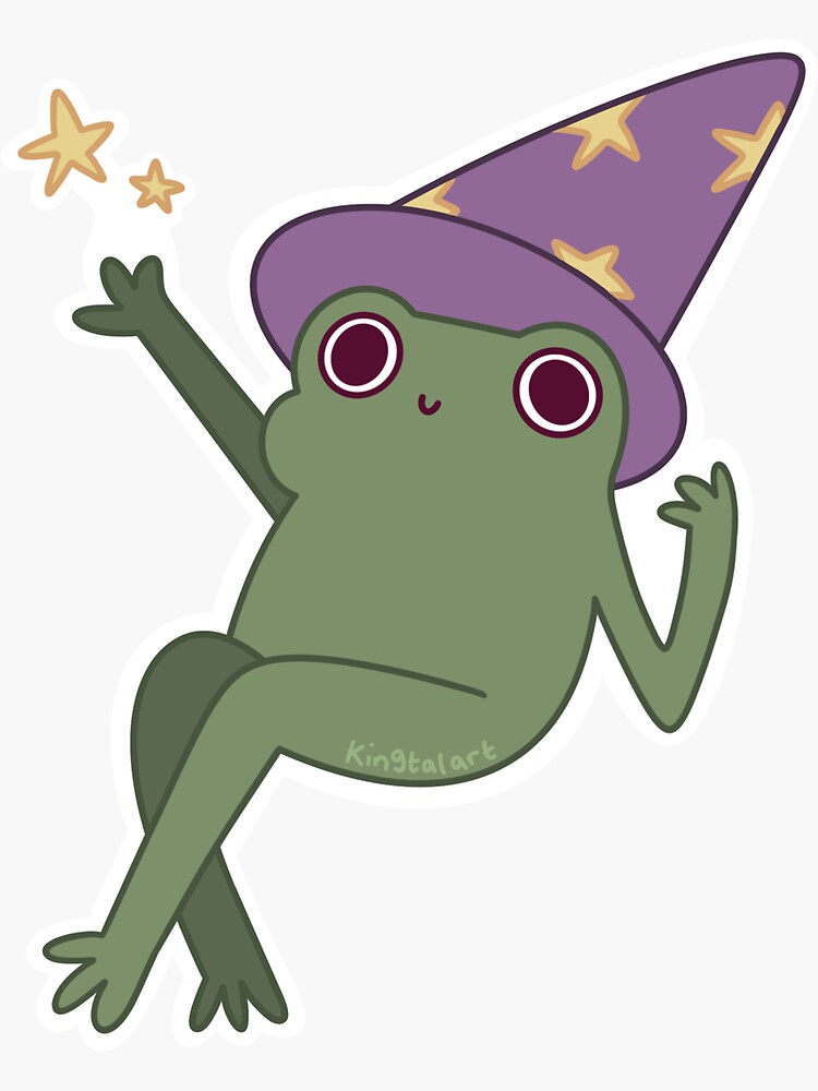 "Wizard Frog 2" Sticker for Sale by kingtalart | Redbubble