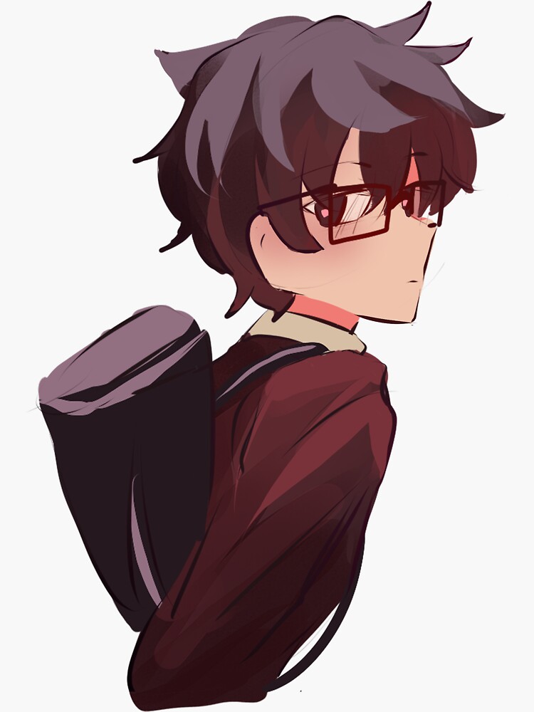 "Student Looking over His Shoulder" Sticker for Sale by meloic | Redbubble