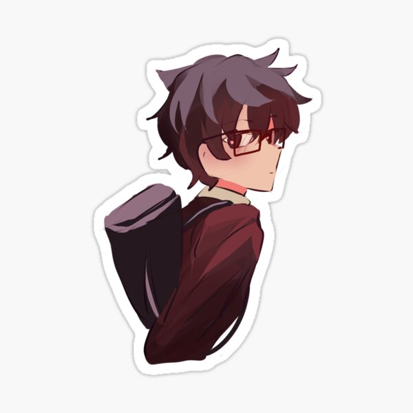 "Student Looking over His Shoulder" Sticker for Sale by meloic | Redbubble