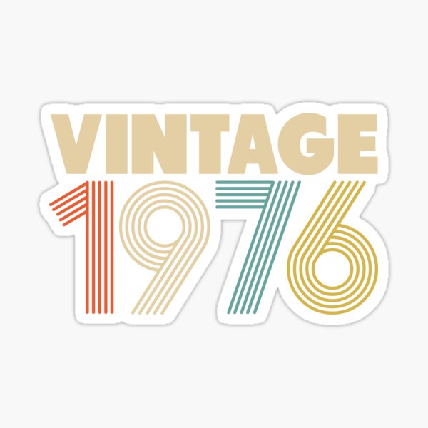 "Vintage 1976" Sticker by RogueDroid | Redbubble