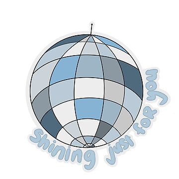 "mirrorball blue" Sticker for Sale by scorpionmoons | Redbubble
