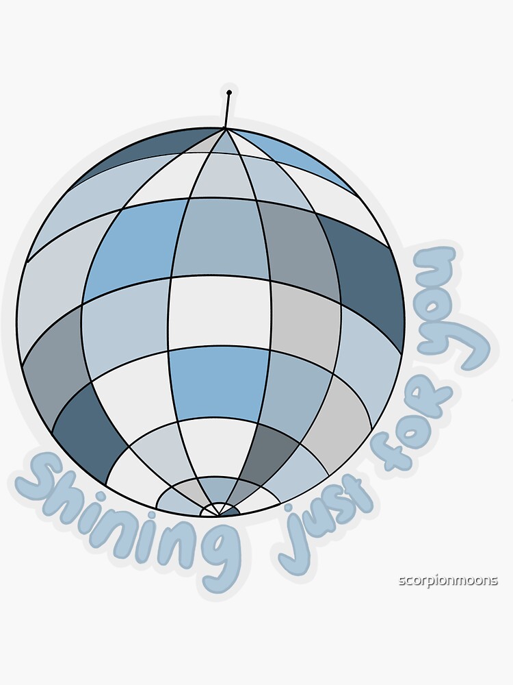 "mirrorball blue" Sticker for Sale by scorpionmoons | Redbubble