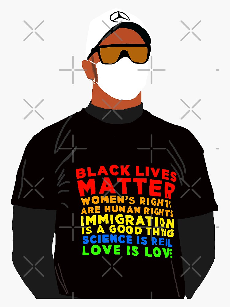 "Lewis Hamilton BLM" Sticker for Sale by stillwerise44uk | Redbubble