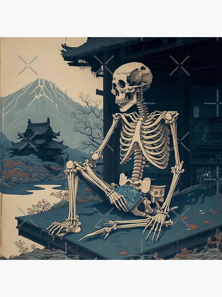 "A giant skeleton Yokai " Sticker for Sale by armandohenrique | Redbubble