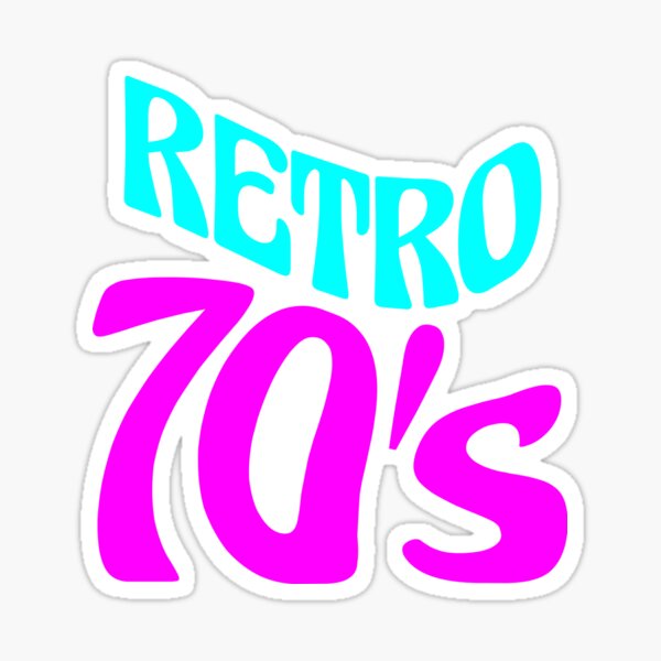 "Retro 70's" Sticker for Sale by Happiestwalls | Redbubble