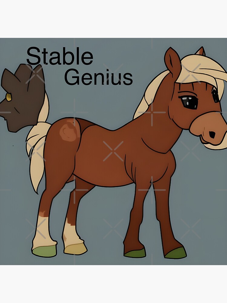 "Stable Genius" Sticker for Sale by FountainOfCute | Redbubble
