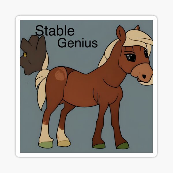 "Stable Genius" Sticker for Sale by FountainOfCute | Redbubble