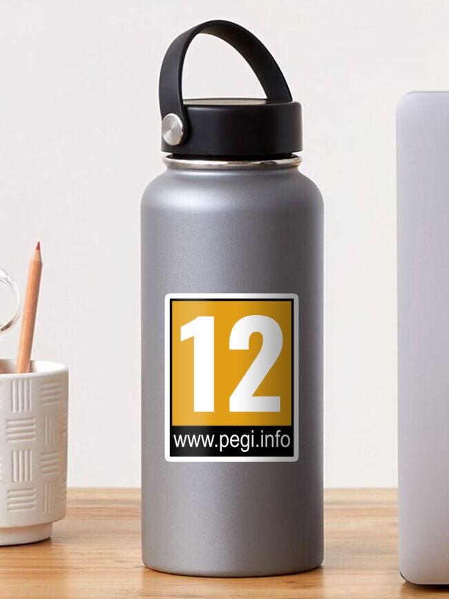 "Videogame Label Pegi 12" Sticker for Sale by HuckleberryArts | Redbubble