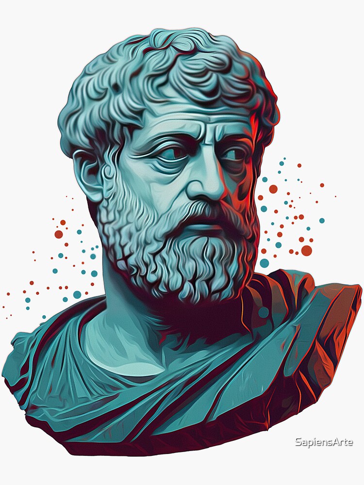"Aristotle Grainy Illustration" Sticker for Sale by SapiensArte | Redbubble