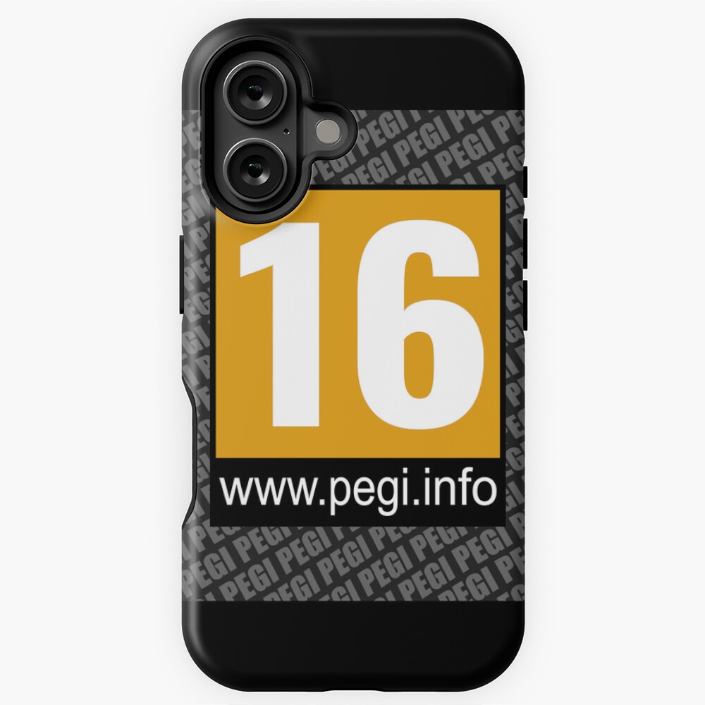 "Videogame Label Pegi 16" Sticker for Sale by HuckleberryArts | Redbubble