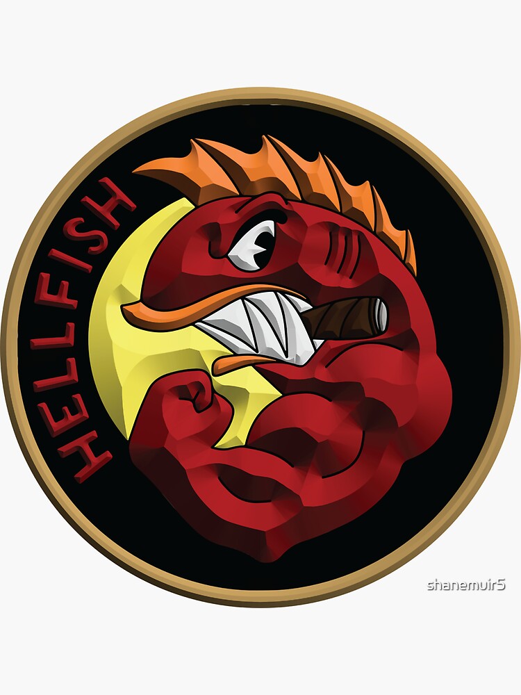 "Flying Hellfish 3D" Sticker for Sale by shanemuir5 | Redbubble