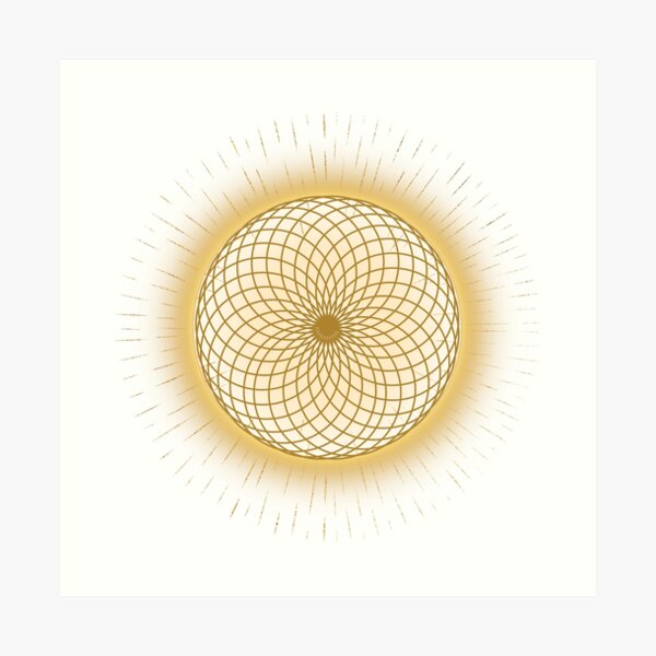 "Torus Yantra Sacred Geometry Symbol with a Golden Glow" Art Print for ...