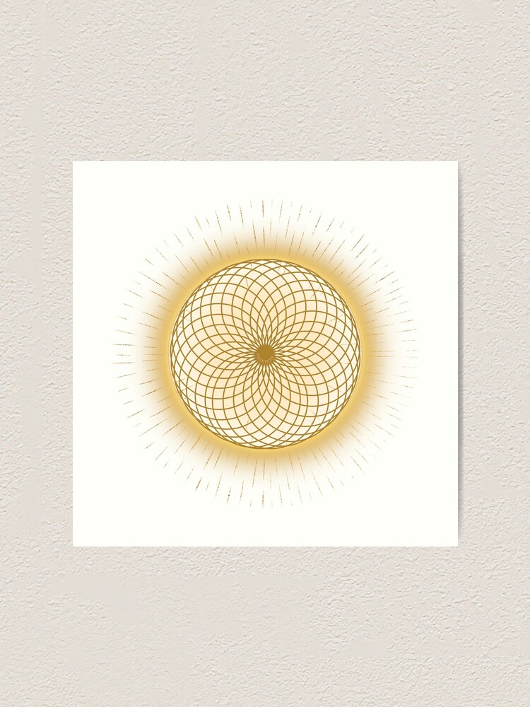 "Torus Yantra Sacred Geometry Symbol with a Golden Glow" Art Print for ...
