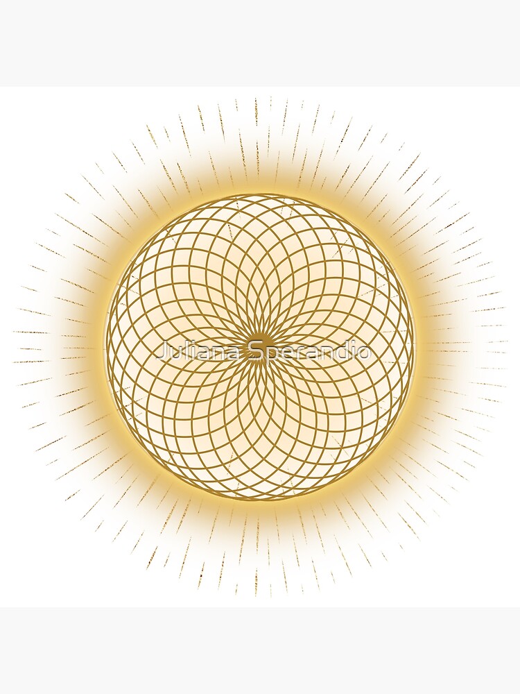 "Torus Yantra Sacred Geometry Symbol with a Golden Glow" Art Print for ...