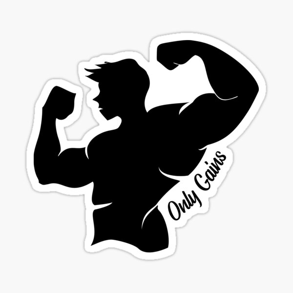 "Only Gains Bro Black Sticker" Sticker for Sale by Kafious | Redbubble