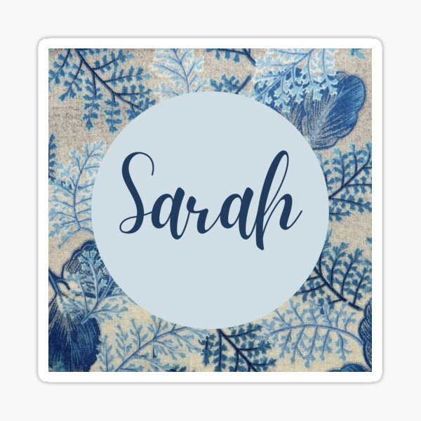 " Sarah Name Sticker " Sticker for Sale by salystore | Redbubble