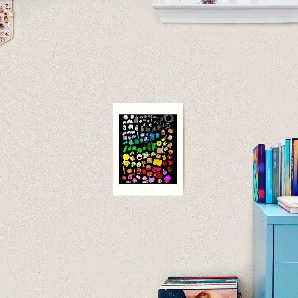 "BFDI Inanimate Insanity All Characters (Transparent)" Poster for Sale ...