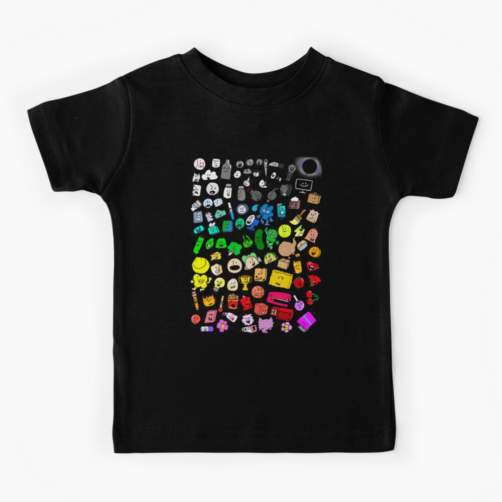 "BFDI Inanimate Insanity All Characters (Transparent)" Kids T-Shirt for ...