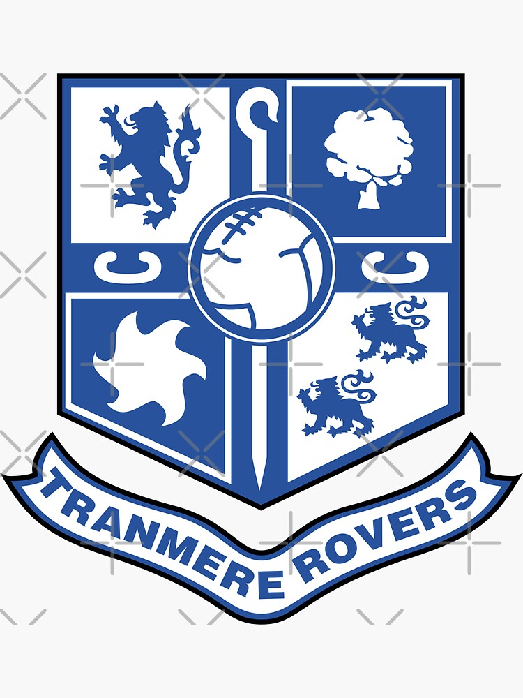 Sticker for Sale mit "Tranmere Rovers FC-Logo geteilt – Blau/Weiß" von ...