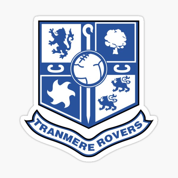 Sticker for Sale mit "Tranmere Rovers FC-Logo geteilt – Blau/Weiß" von ...