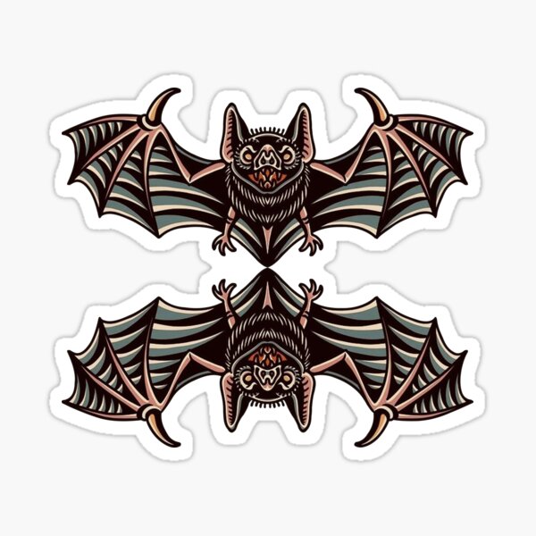 "Traditional Bat Tattoo" Sticker for Sale by TEEVINTAGE | Redbubble