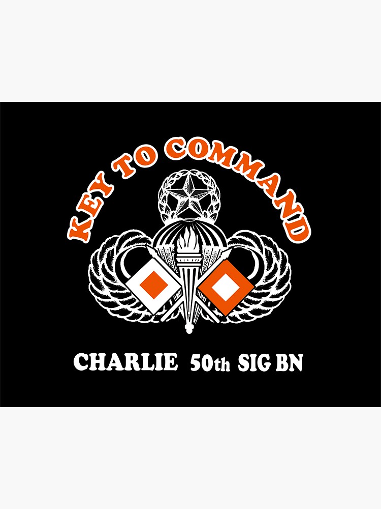 "50th Signal Battalion ABN, Charlie Company PT / Company Logo" Sticker ...