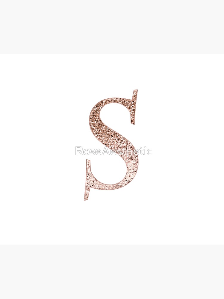 "S rose gold glitter monogram letter" Poster by RoseAesthetic | Redbubble
