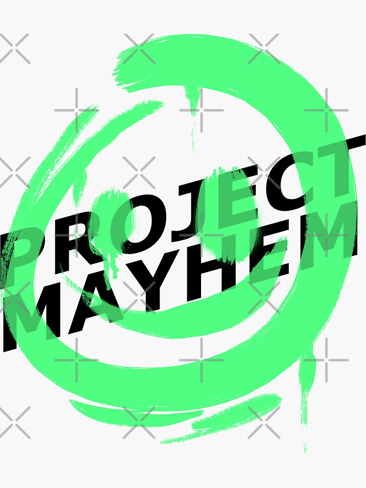"Project Mayhem Green Smiley" Sticker for Sale by BadPandaArt | Redbubble