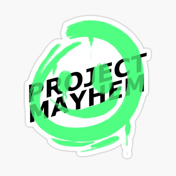 "Project Mayhem Green Smiley" Sticker for Sale by BadPandaArt | Redbubble