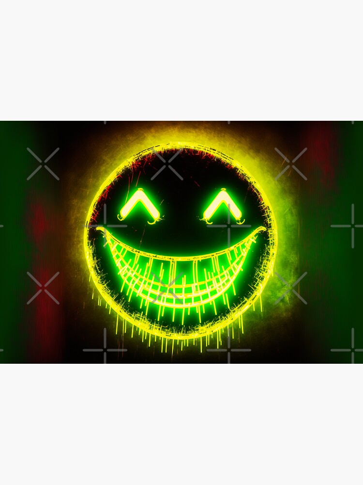 "Creepy And Bright Smiley Face" Sticker for Sale by letsgetinspired ...