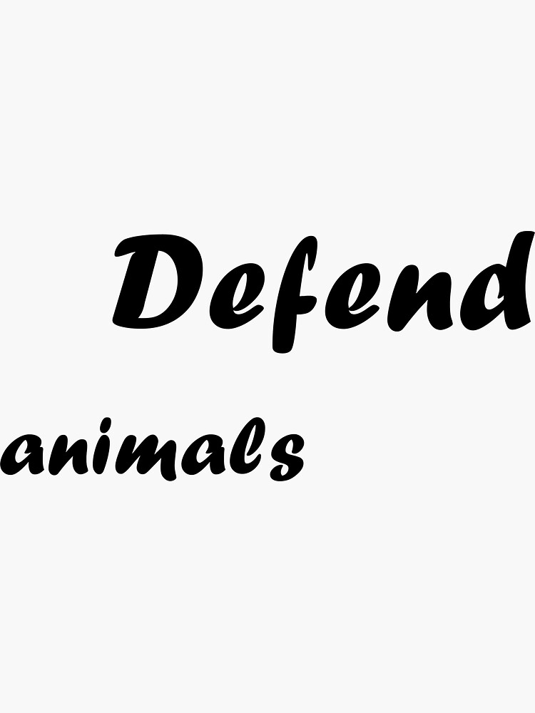 " defend animals" Sticker for Sale by MAYA-product | Redbubble
