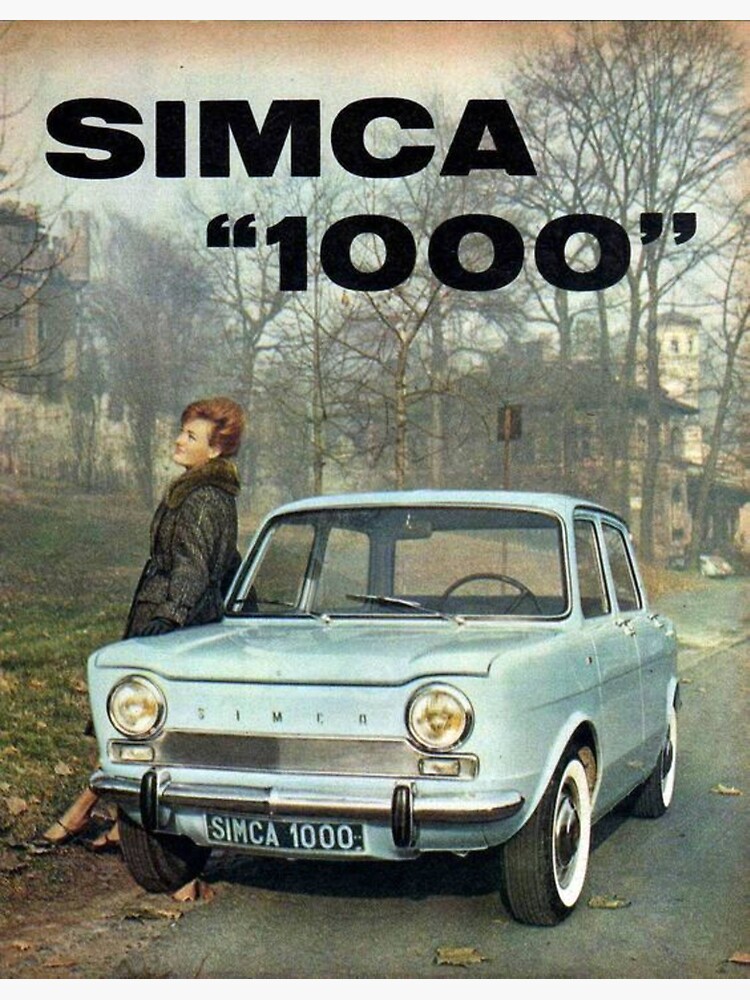 "Simca "1000"" Poster for Sale by Donkeh23 | Redbubble