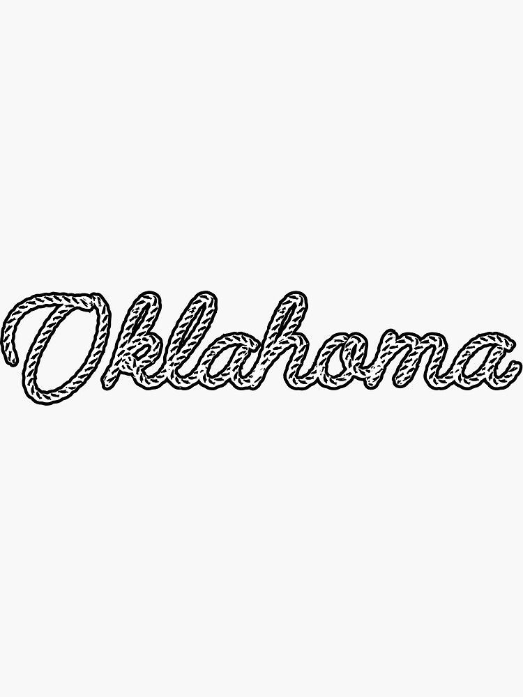 "Oklahoma" Sticker for Sale by jws92 | Redbubble