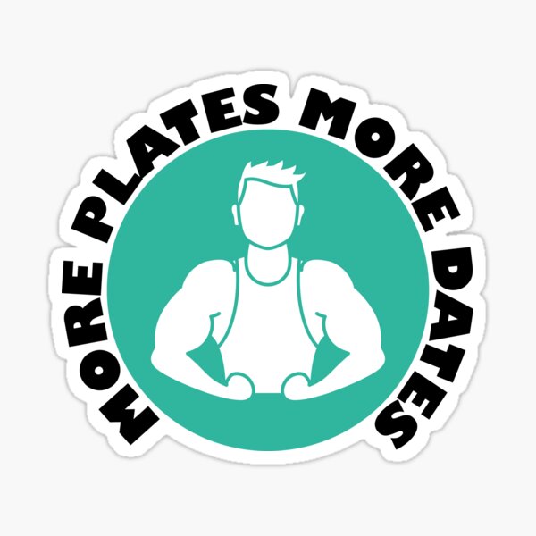 "More Plates More Dates" Sticker for Sale by BiCreative | Redbubble