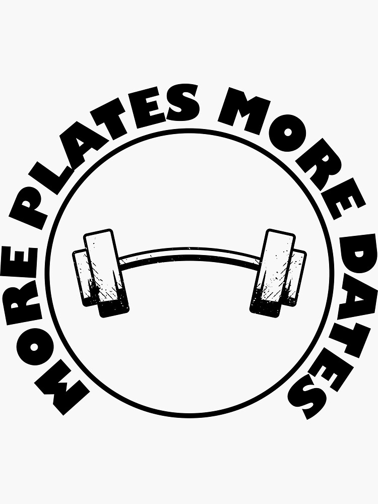 "More Plates More Dates" Sticker for Sale by BiCreative | Redbubble