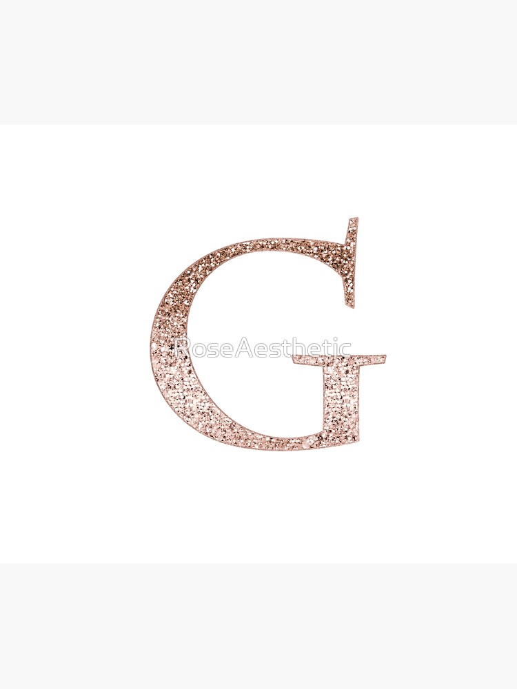 "G rose gold glitter monogram letter" Art Print by RoseAesthetic ...
