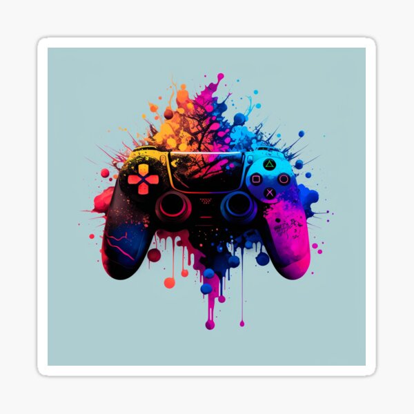 "video game controller" Sticker for Sale by kikomandarino | Redbubble