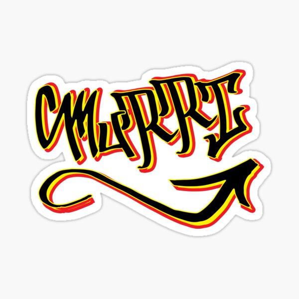 "Aboriginal Flag Graffiti Tag Murri Aboriginal Artist Design" Sticker ...