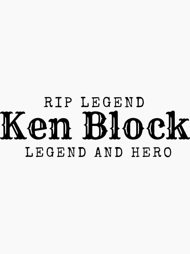 "Ken Block Rip" Sticker for Sale by Kajleq | Redbubble