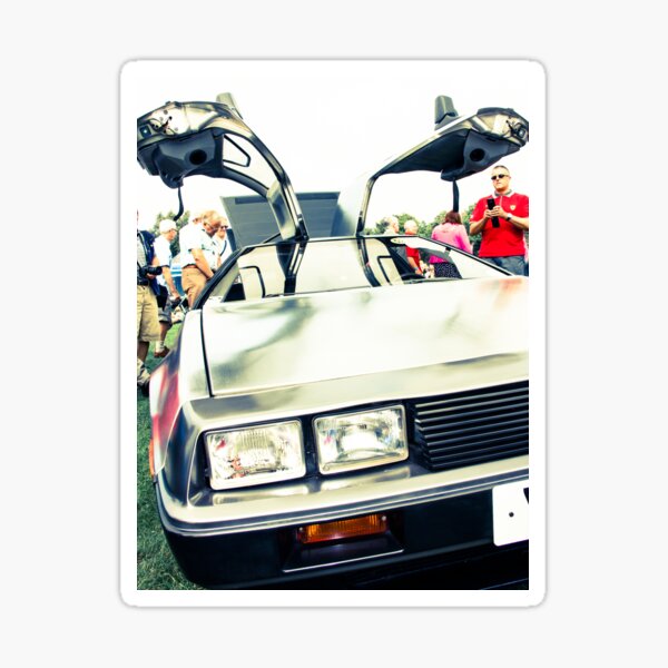 " Silver delorean DMC-12" Sticker by cjrphoto | Redbubble
