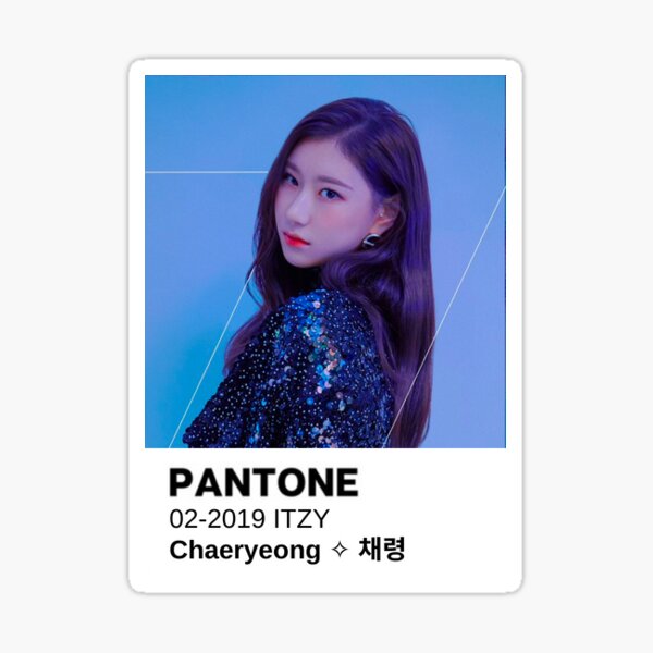"ITZY Chaeryeong Pantone" Sticker for Sale by FOR7UNECA7 | Redbubble