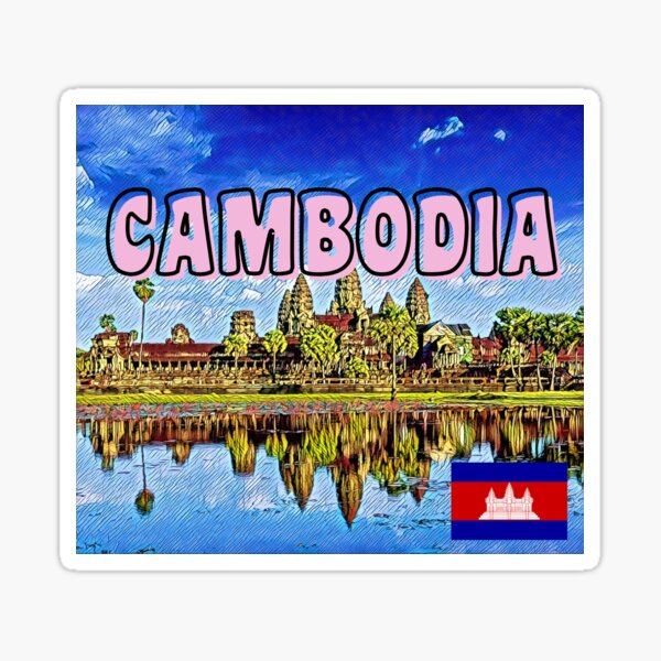 " CAMBODIA" Sticker for Sale by starfishstuff | Redbubble