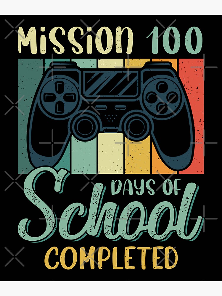 "Mission 100 Days Of School" Sticker for Sale by RockBeeDesigns | Redbubble