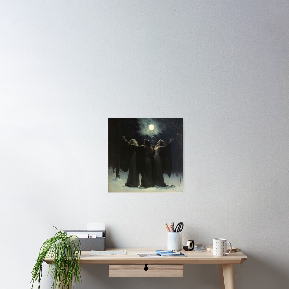 "The Wolf Moon" Poster for Sale by PhantomPainter | Redbubble