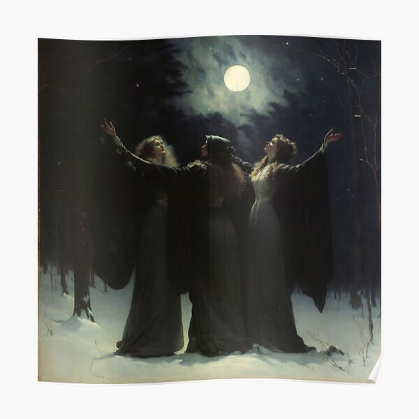 "The Wolf Moon" Poster for Sale by PhantomPainter | Redbubble