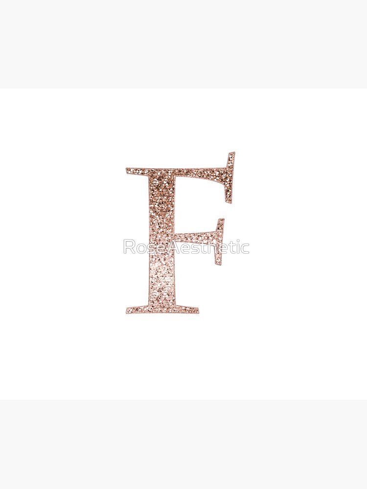 "F rose gold glitter monogram letter" Poster by RoseAesthetic | Redbubble
