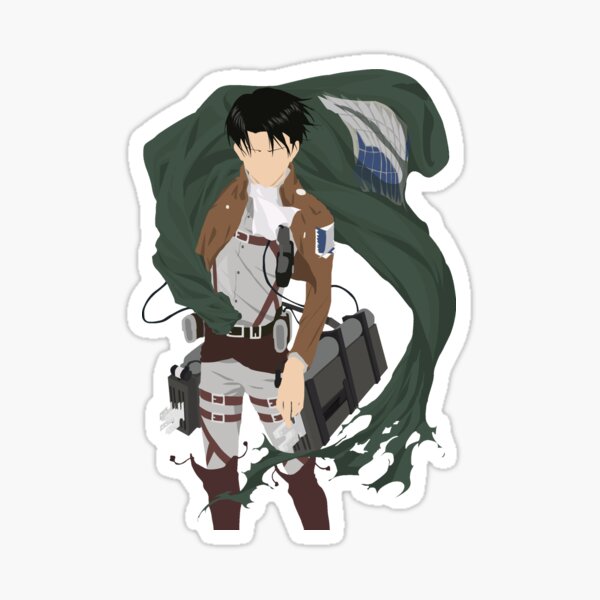 "Levi Ackerman Minimalistic Design" Sticker for Sale by plaindessin ...