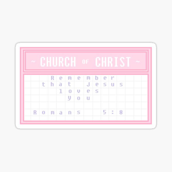 "Church Marquee Sign " Sticker for Sale by ShadowiesArt | Redbubble