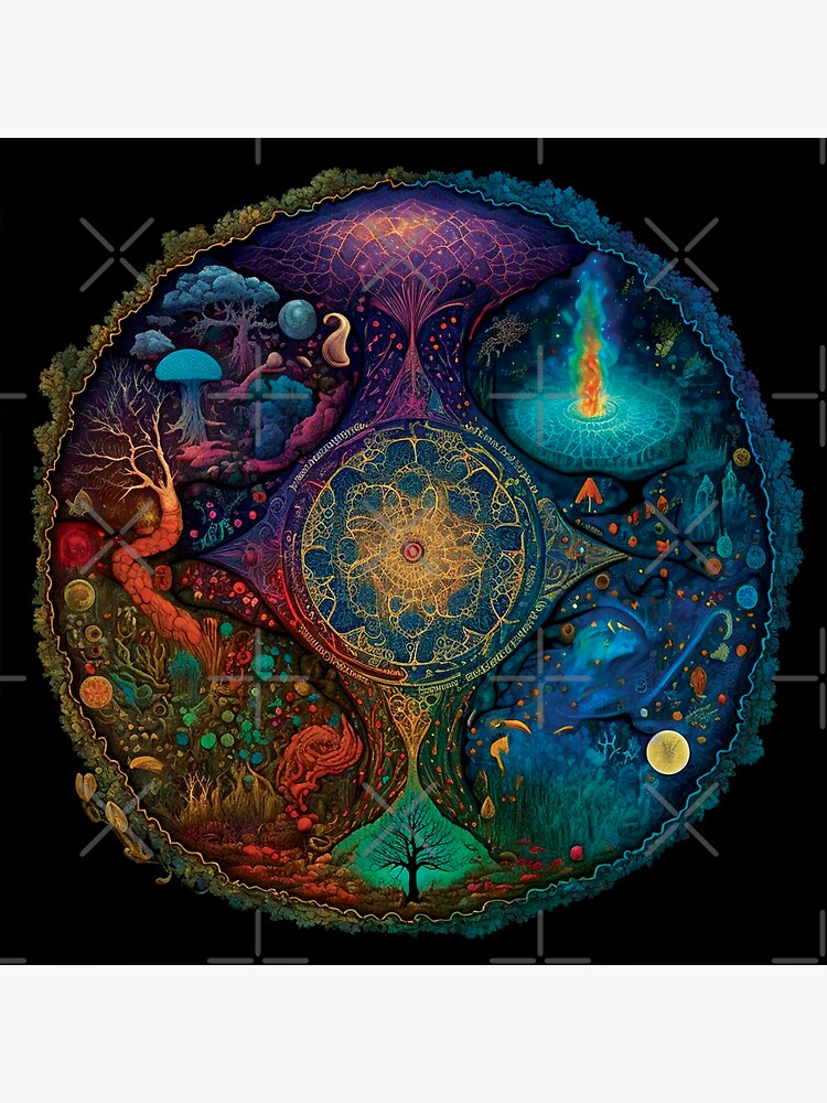 "Mycelium map of the whole earth#6" Sticker for Sale by PhiloSophyEye ...